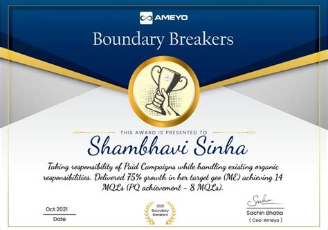 shambhavi sinha on linkedin extremely happy with this appreciation