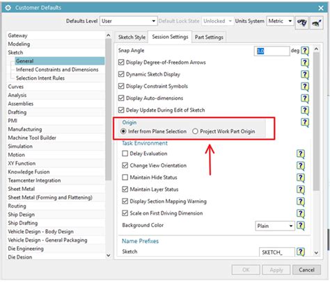 arrange sketch origin to model origin cad tips