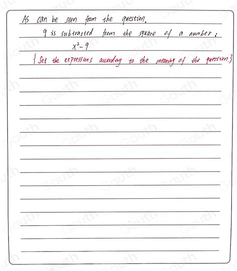 Solved Represent The Following Sentence As An Algebraic Expression Where A Number Is The