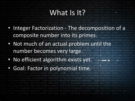 Ppt Integer Factorization Powerpoint Presentation Free Download Id 1891278