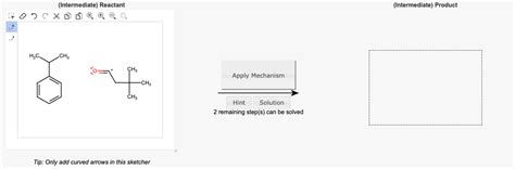 solved intermediate reactant intermediate product o hc