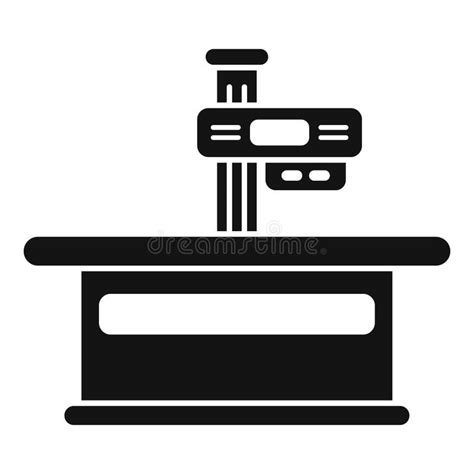 X Ray Machine Scanning Patient On Table In Hospital Icon Stock Vector Illustration Of