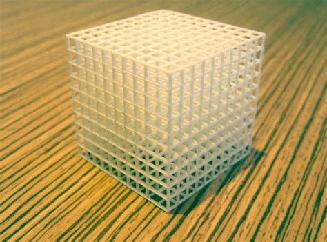 3d Printed Grid Cube 001 Shapeways Cube Prints