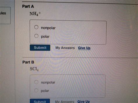 Solved Determine Whether Each Of The Following Molecules Or