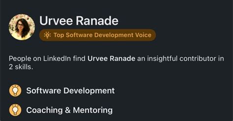 urvee ranade on linkedin topvoice softwaredevelopment mentoring