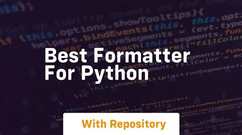 Best Formatter For Python Youtube