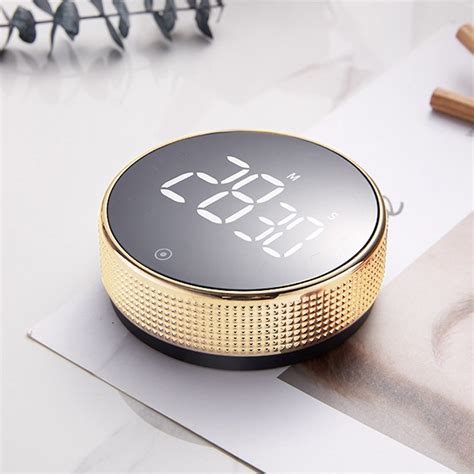 Magnetic Rotation Timer Large Screen Led Display Timer Gold