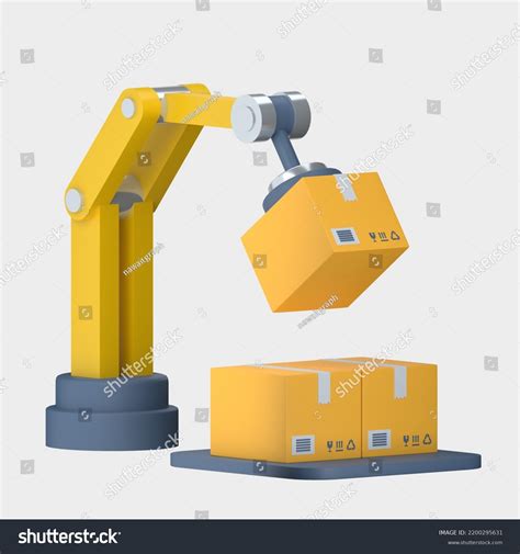 Robotic Arm Sorting Delivery Package D Stock Illustration Shutterstock
