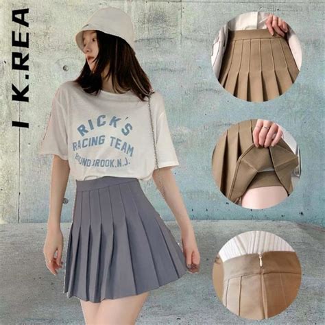 Jupe courte Mini jupes plissées taille haute pour 10CH Coffeegray