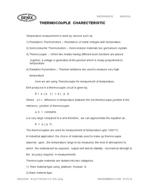 temp thermocouple pdf thermocouple electromagnetism