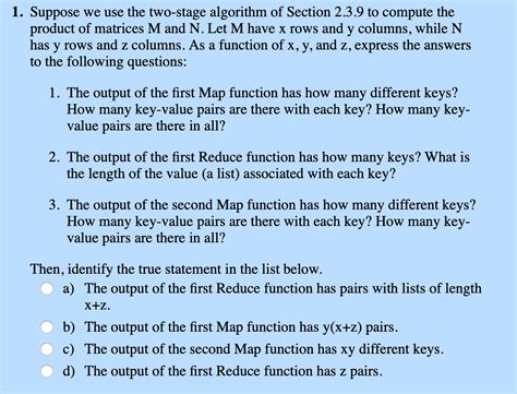 1 suppose we use the two stage algorithm of section