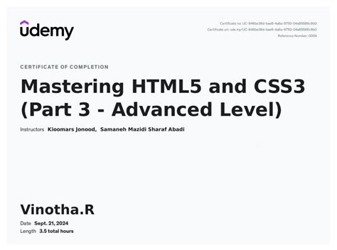 Completed Html And Css Certificate Vinotha R Posted On The Topic Linkedin