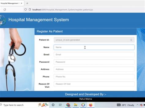Hospital Management System Using Java Web Application Upwork