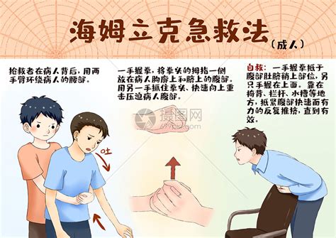海姆立克急救法医疗健康插画插画图片下载 正版图片401871595 摄图网