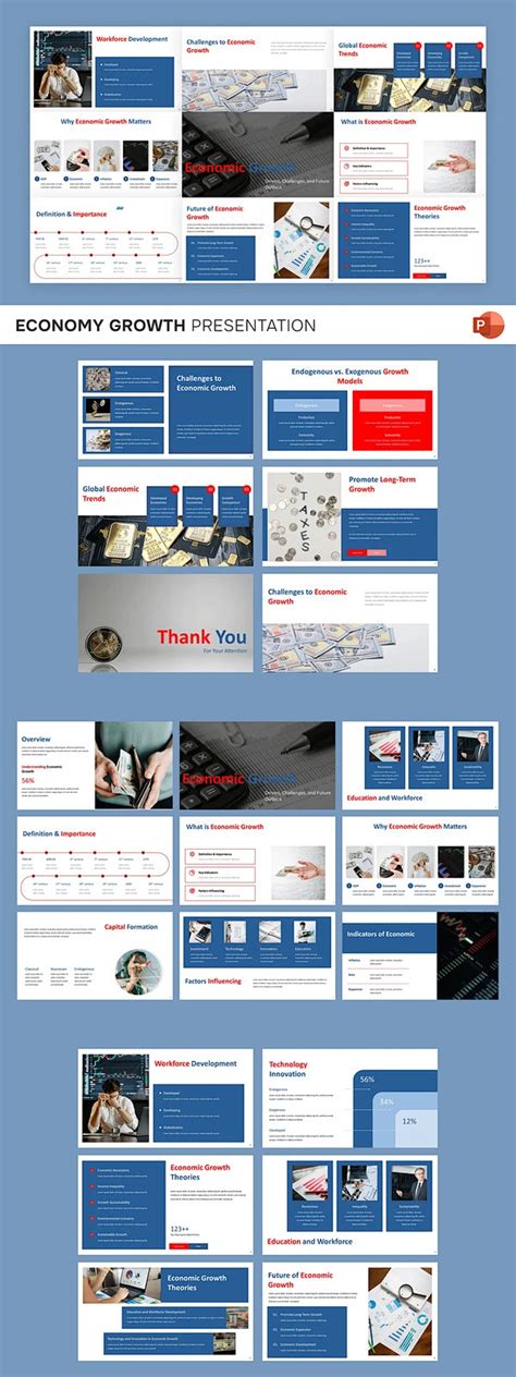 经济增长ppt模板 Pptx 花瓣网