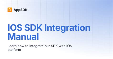 Ios Sdk Integration Manual Appsdk