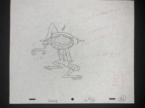 Ren And Stimpy Animation Cel Concept Art Storyboard Nickelodeon 14892 Picclick Au