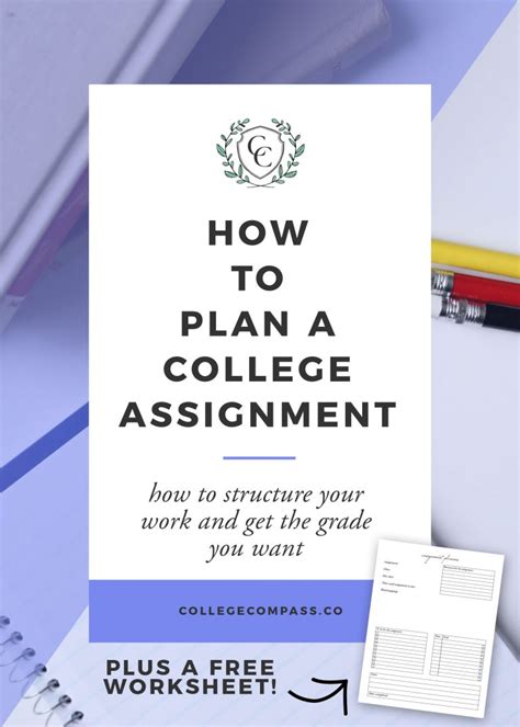 How To Plan A College Assignment Printable College Compass