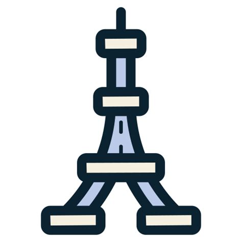 Eiffel Tower Generic Color Lineal Color Icon