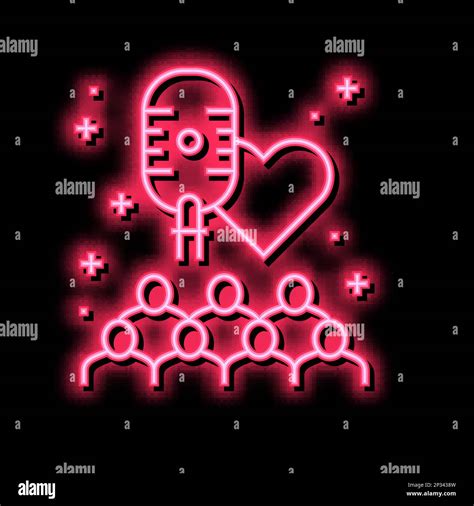 Command Radio Company Neon Glow Icon Illustration Stock Vector Image