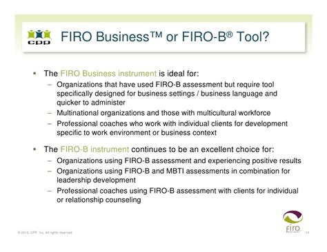 firo business assessment suite