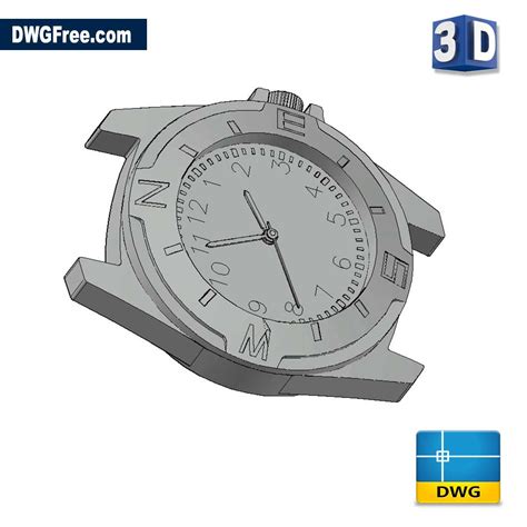 Clock 3d Dwg Free [ Drawing 2020 ] In Autocad Blocks 3d