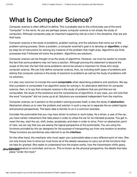 317960687 What Is Computer Science 2 25 2016 What Is Computer Science Problem Solving With