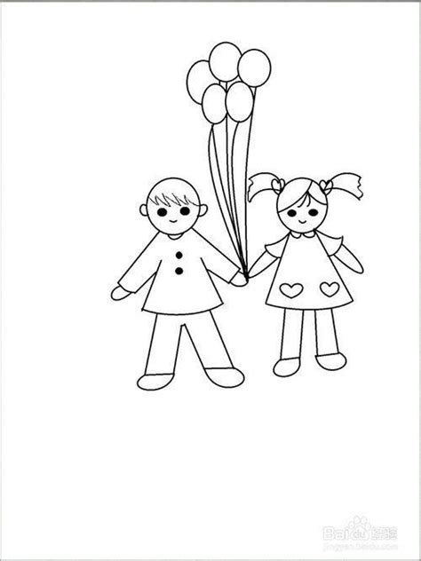 儿童节手绘简笔画 简笔画图片大全 普车都