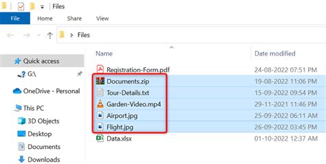 how to select multiple files on windows