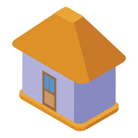 Small House Icon Isometric Vector Cabin Bungalow 15012573 Vector Art