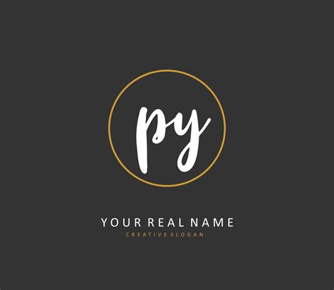PY Initial Letter Handwriting And Signature Logo A Concept Handwriting Initial Logo With