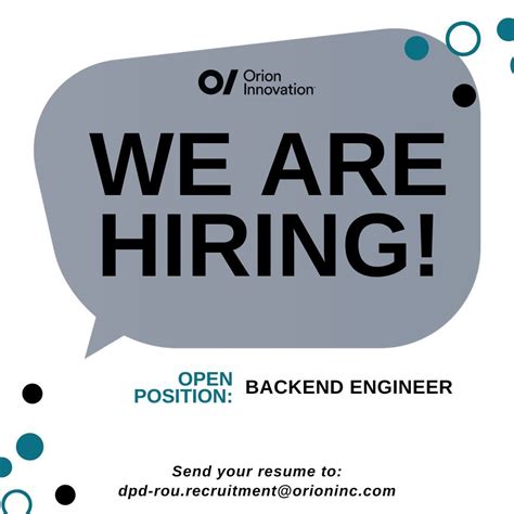 Orion Innovation Romania On Linkedin Backendengineer Technologyjobs Jobsearch Job