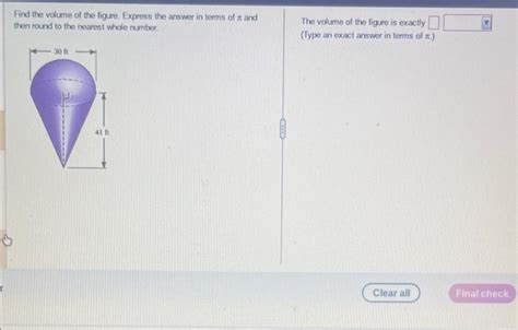 Solved The Part B To This Is Asking What The Total Volume Is Chegg Com