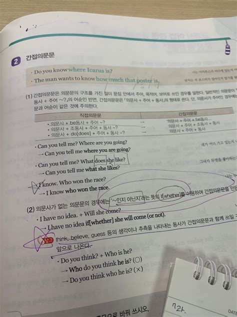 영어 간접의문문 지식in