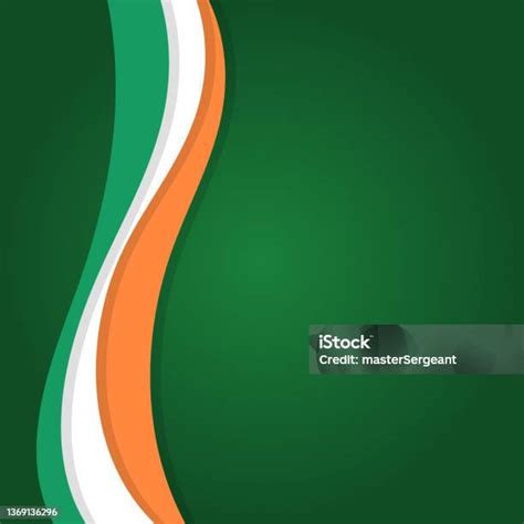 아일랜드 국기 색상 리본추상 배경 성 패트릭 또는 아일랜드 독립 벡터 템플릿 녹색에 대한 스톡 벡터 아트 및 기타 이미지 녹색 아일랜드 북유럽 그라데이션 Istock