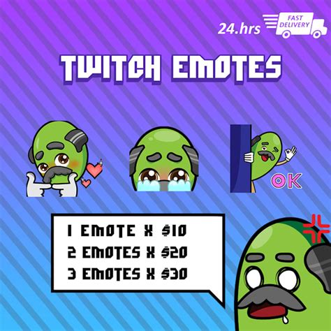 Create Emotes For Twitch In 24hrs By Erickmm Fiverr