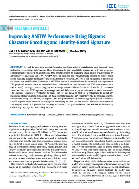 Pdf Improving Anitw Performance Using Bigrams Character Encoding And