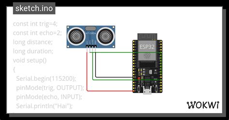 Ultrasonic P3 Wokwi ESP32 STM32 Arduino Simulator