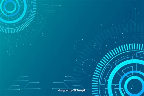 추상 Hud 기술 배경 무료 벡터