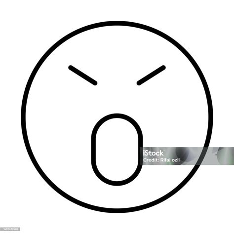 흥분 이모티콘 이모티콘 아이콘 로고 디자인 벡터 템플릿 그림 기호 및 기호 픽셀 완벽 3차원 형태에 대한 스톡 벡터 아트 및 기타 이미지 3차원 형태 감정 시리즈