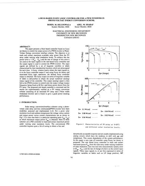 Pdf A Rule Based Fuzzy Logic Controller For A Pwm Inverter In A Stand