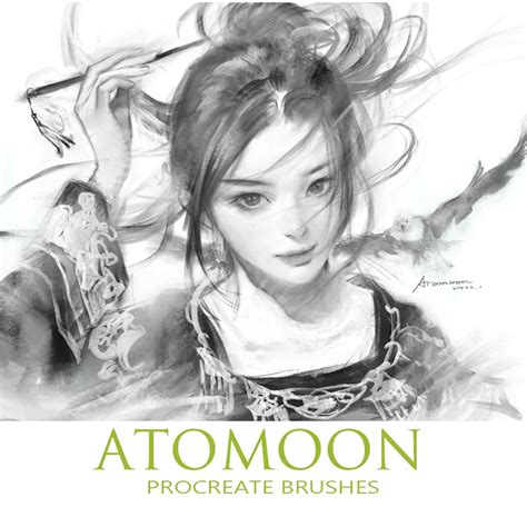 Atomoon笔刷 Procreate笔刷库 入门绘画教程，全明星笔刷下载