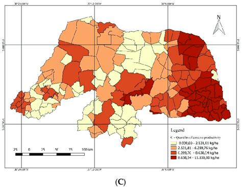 Spatial Distribution Of Corn A Bean B And Cassava C