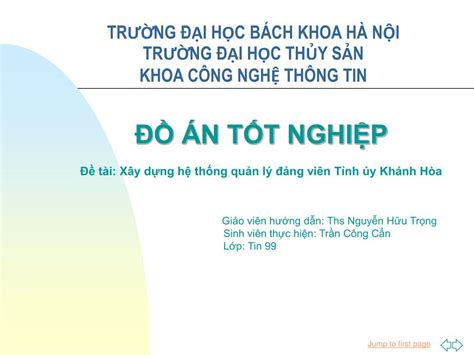 PPT TRƯỜNG ĐẠI HỌC BÁCH KHOA HÀ NỘI TRƯỜNG ĐẠI HỌC THỦY SẢN KHOA CÔNG NGHỆ THÔNG TIN