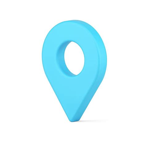 Web Map Marker 3d Icon Blue Volumetric Navigation Symbol With Target Location 44580542 Vector