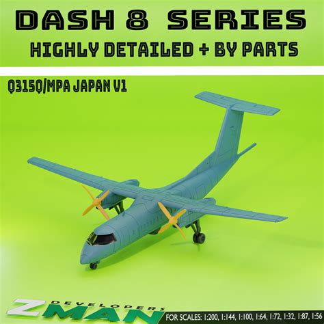 Stl File De Havilland Canada Dash 8 Q315q Mpa Japan V6 🇨🇦 ・3d Printer Model To Download・cults