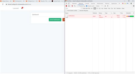 server 500 in demo site send notification · issue 58 · cretueusebiu laravel web push demo · github