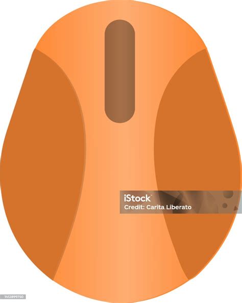 vetores de a ilustração do mouse do computador laranja um dispositivo apontador portátil vetor
