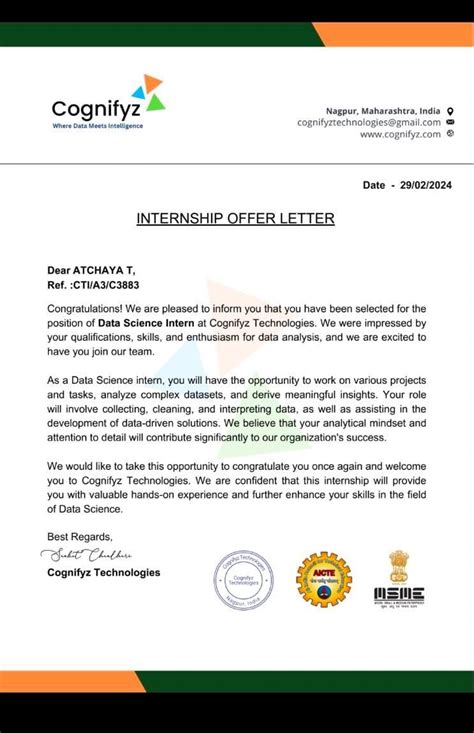 Atchayadharshini T On Linkedin Cognifyz Cognifyztech Cognifyztechnologies Datascience