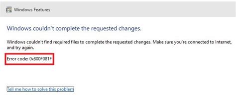 How To Fix Net Framework 35 0x800f081f Installation Error